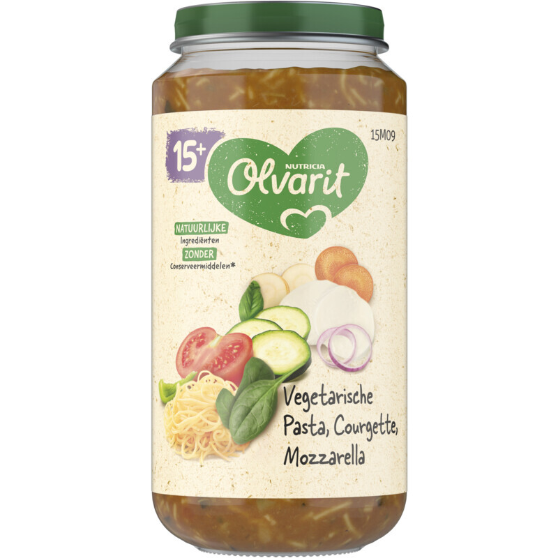 Olvarit pasta courgette mozzarella 15+ mnd aanbieding bij Albert Heijn