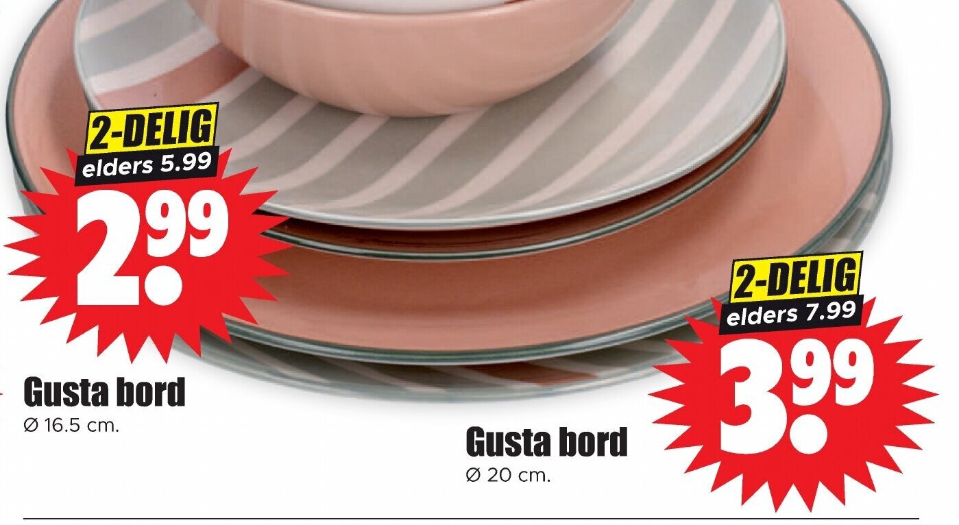 Gusta bord 20 cm aanbieding bij Dirk