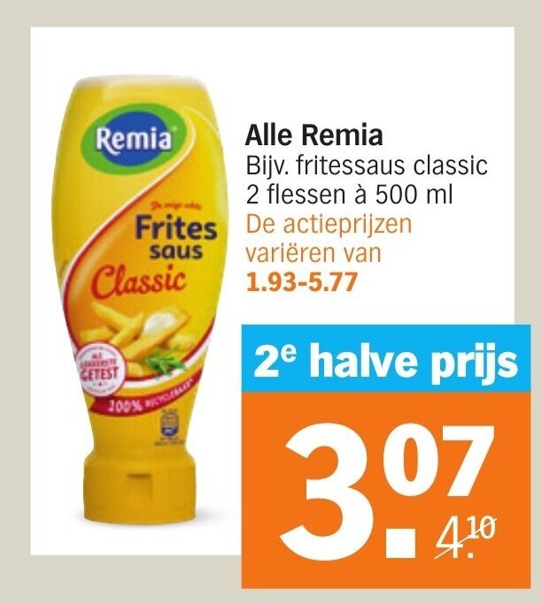 Alle remia 500ml aanbieding bij Albert Heijn