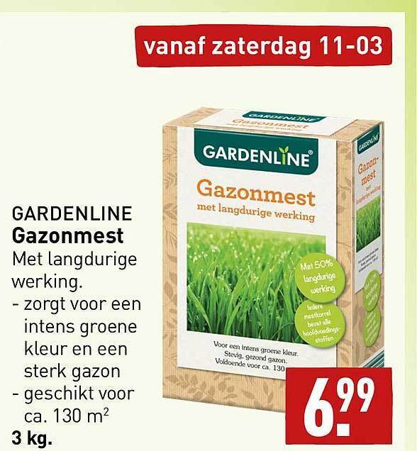 Gardenline gazonmest aanbieding bij ALDI