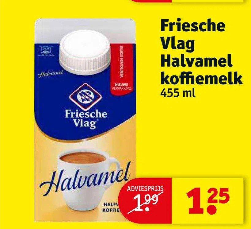 Friesche vlag halvamel koffiemelk aanbieding bij Kruidvat