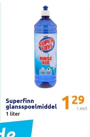 Superfinn glansspoelmiddel aanbieding bij Action