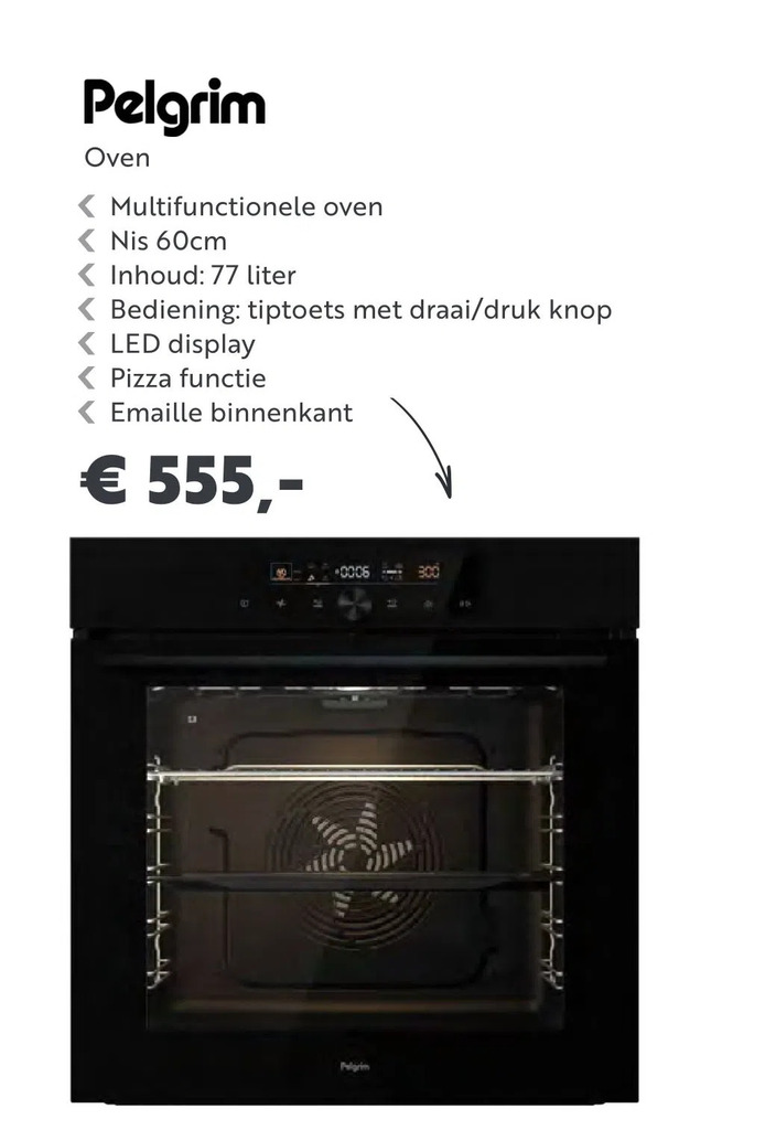 Pelgrim oven aanbieding bij Superkeukens