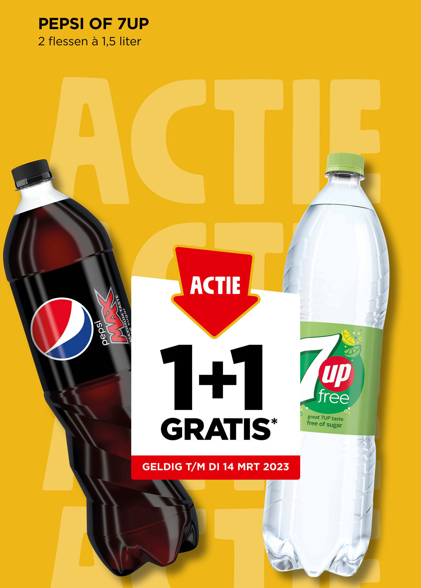 Pepsi of 7up 1.5 liter aanbieding bij Jumbo