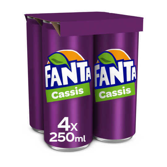Fanta cassis 4 x 250 ml aanbieding bij Coop