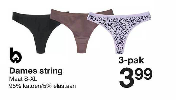Dames string aanbieding bij Zeeman