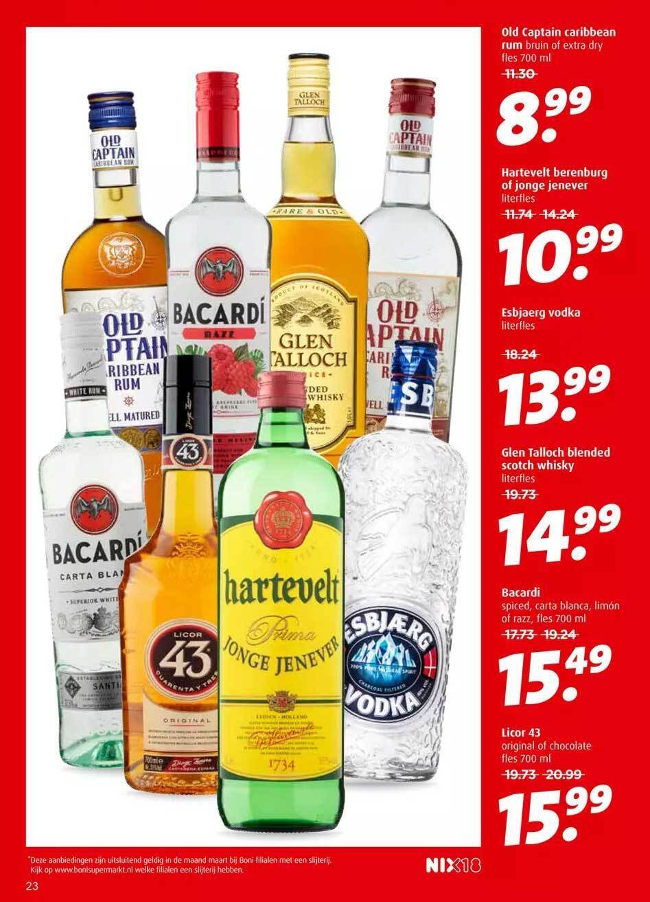 Old captain carribbean rum, hartevelt berenburg of jonge jenever ...