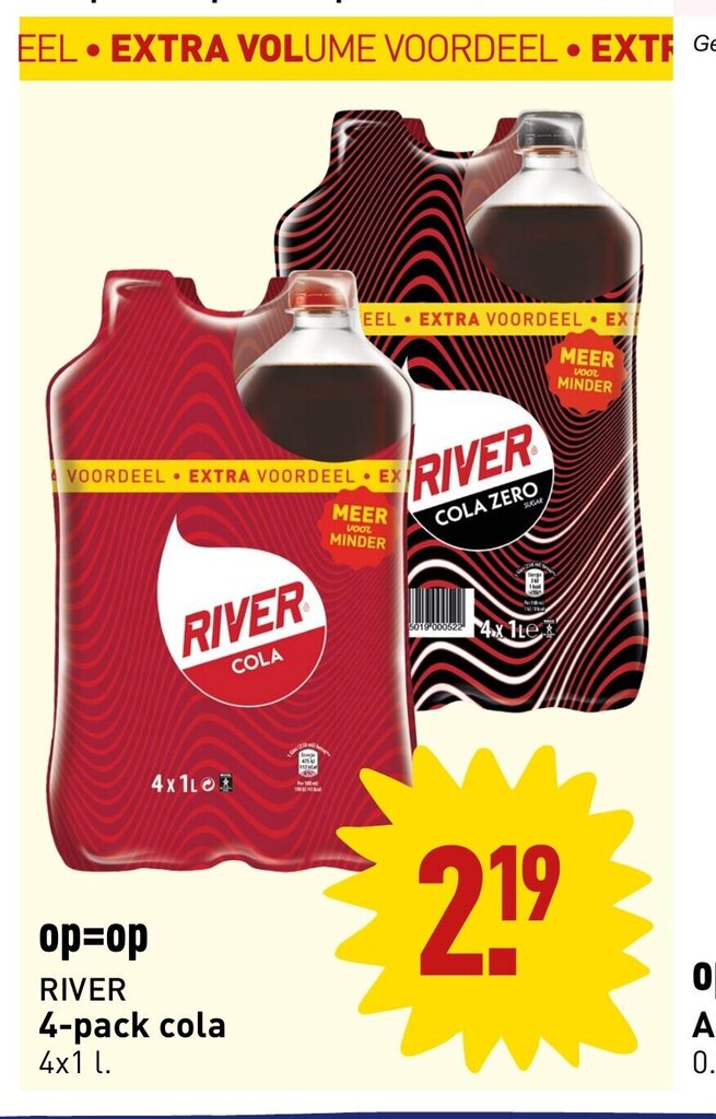River cola 4 x 1 l aanbieding bij ALDI