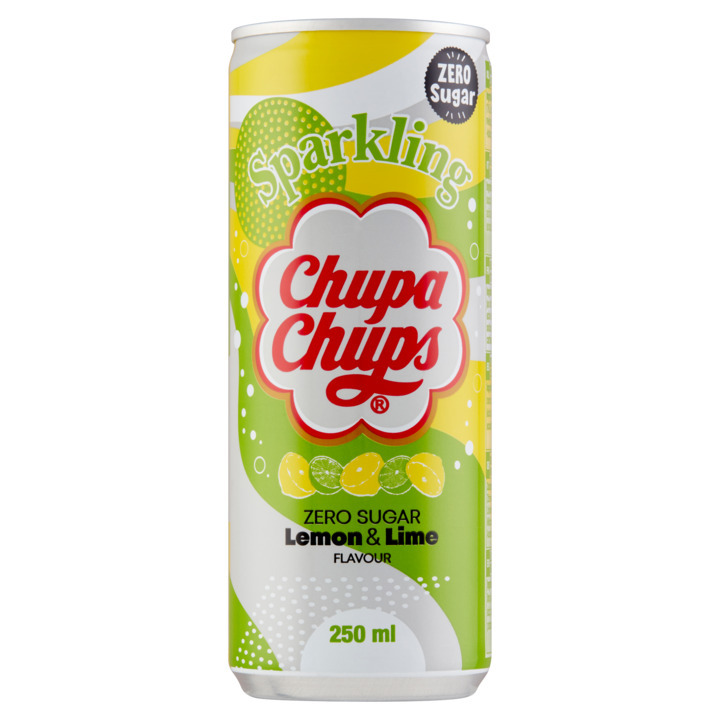 Chupa chups zero sugar sparkling lemon & lime flavour 250ml aanbieding ...