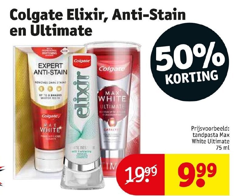 Colgate elixir, anti-stain en ultimate aanbieding bij Kruidvat
