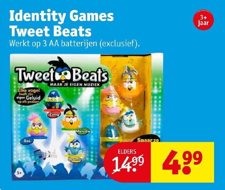 Identity Games Tweet Beats aanbieding bij Kruidvat