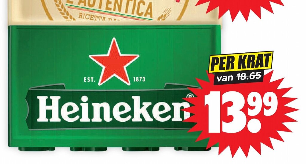 Heineken per krat aanbieding bij Dirk