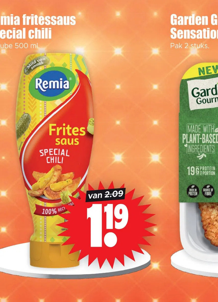 Remia fritessaus special chili aanbieding bij Dirk