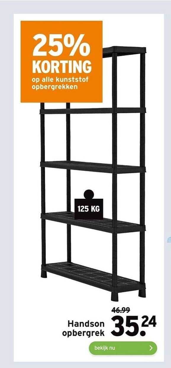 Handson opbergrek aanbieding bij GAMMA