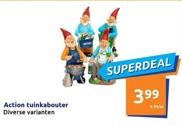 Action tuinkabouter aanbieding bij Action