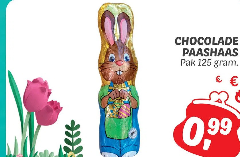 Chocolade paashaas aanbieding bij Dekamarkt