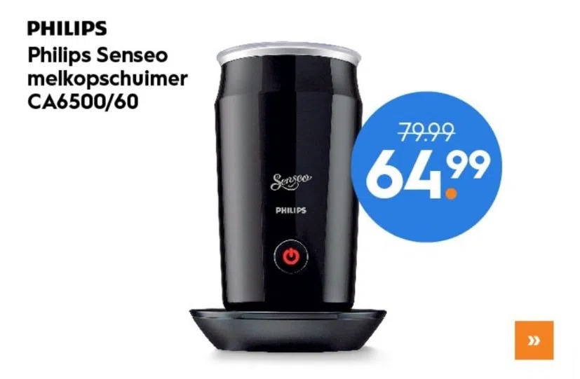 Philips senseo melkopschuimer ca6500/60 aanbieding bij Blokker