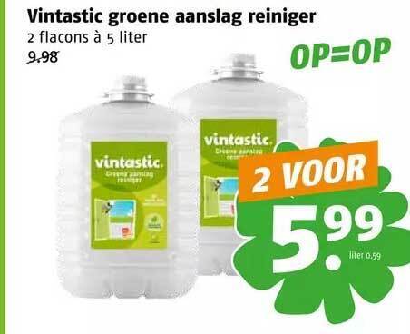 Vintastic groene aanslag reiniger aanbieding bij Poiesz