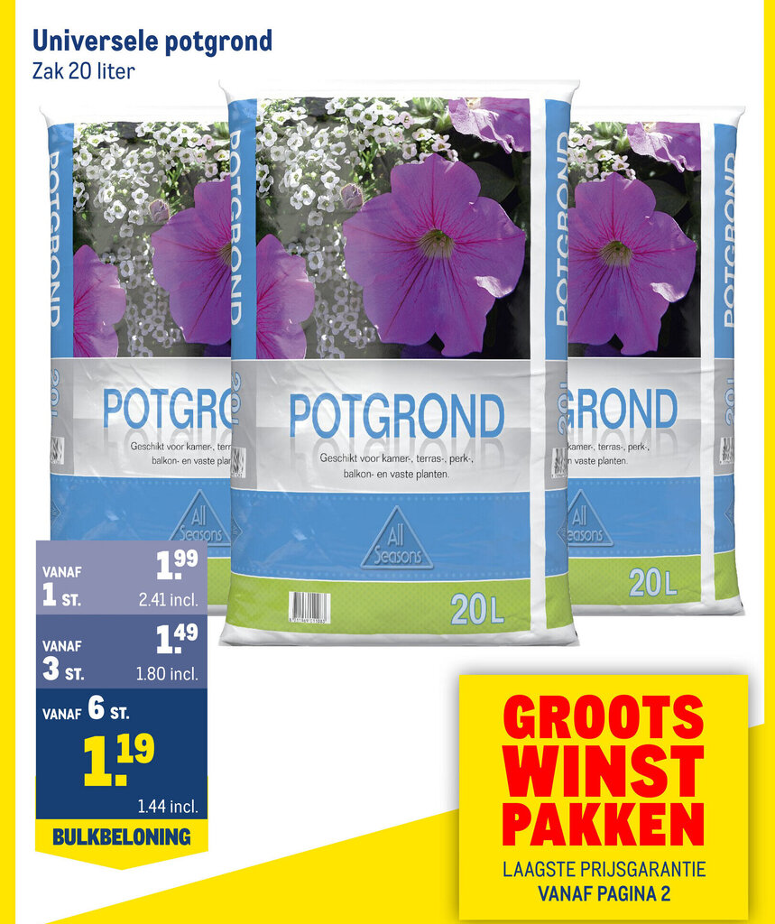 Universele potgrond zak 20 liter aanbieding bij Makro