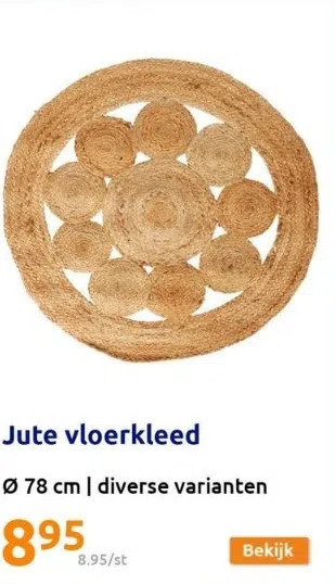 Jute vloerkleed aanbieding bij Action