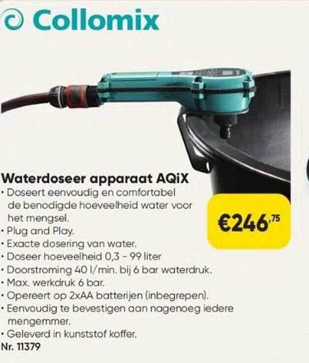 Collomix waterdoseer apparaat aqix aanbieding bij Toolstation
