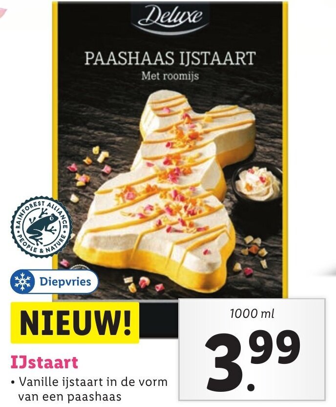 Deluxe ijstaart 1000ML aanbieding bij Lidl