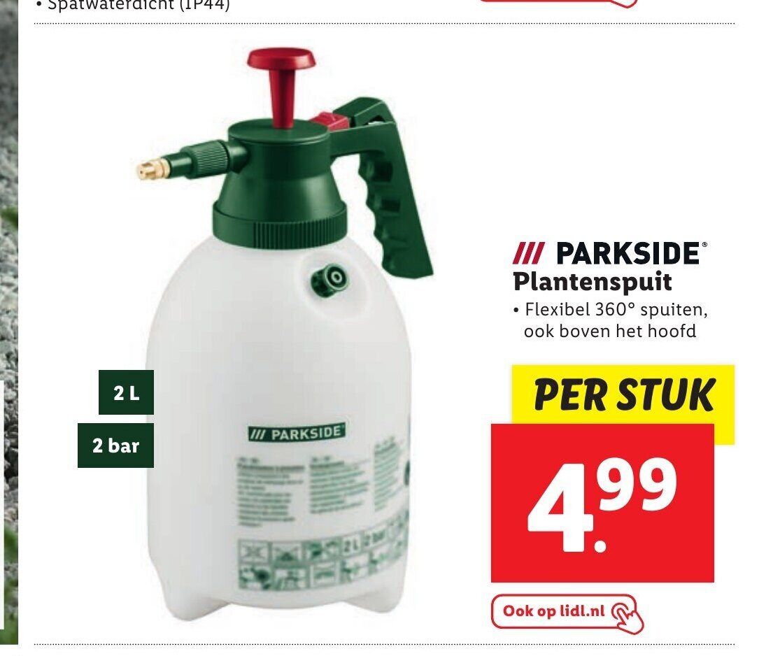 Parkside plantenspuit aanbieding bij Lidl