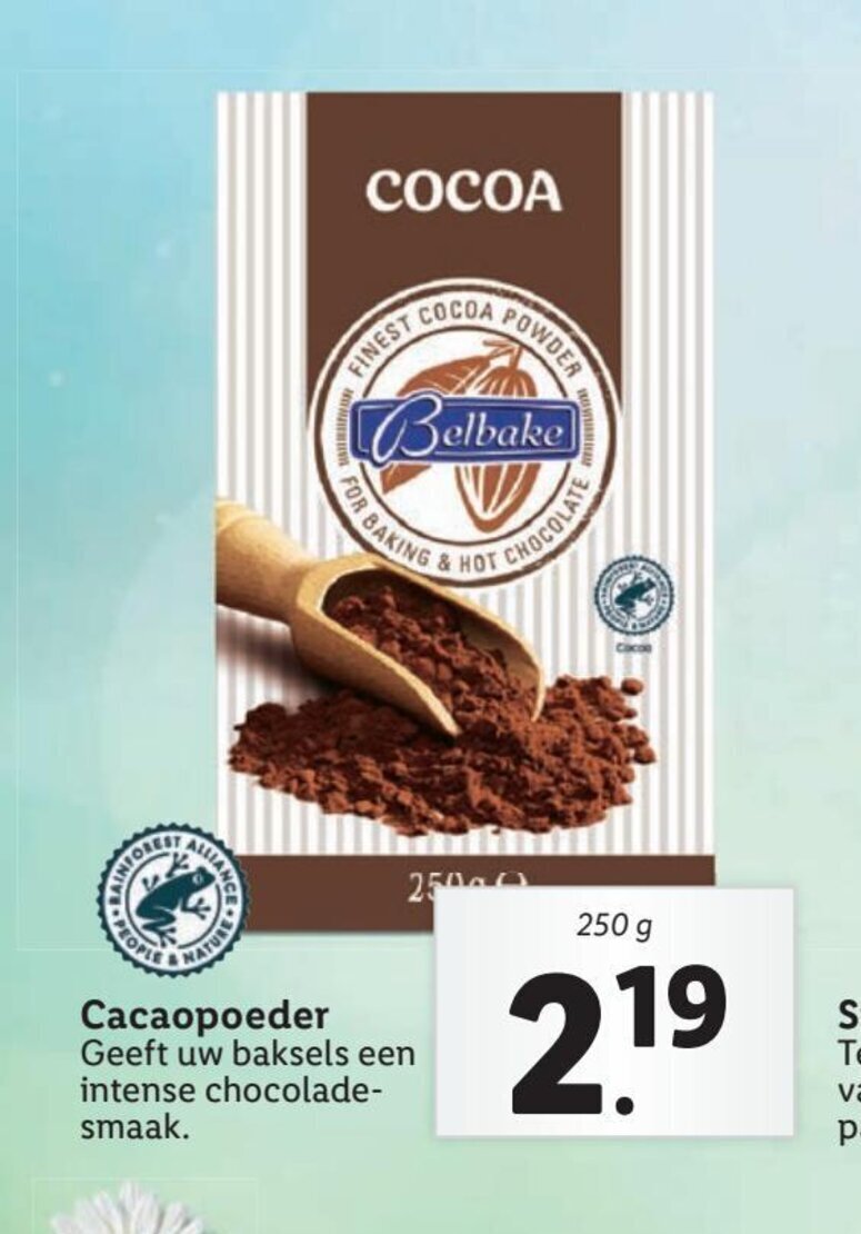 Cacaopoeder 250 g aanbieding bij Lidl