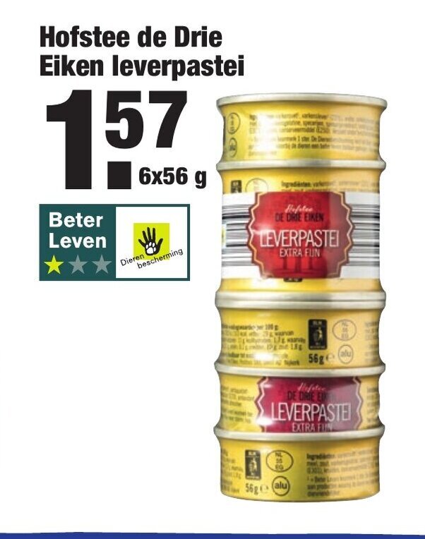 Hofstee de drie eiken leverpastei aanbieding bij ALDI