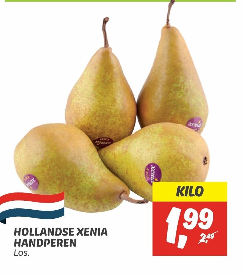 Hollandse xenia handperen aanbieding bij Dekamarkt