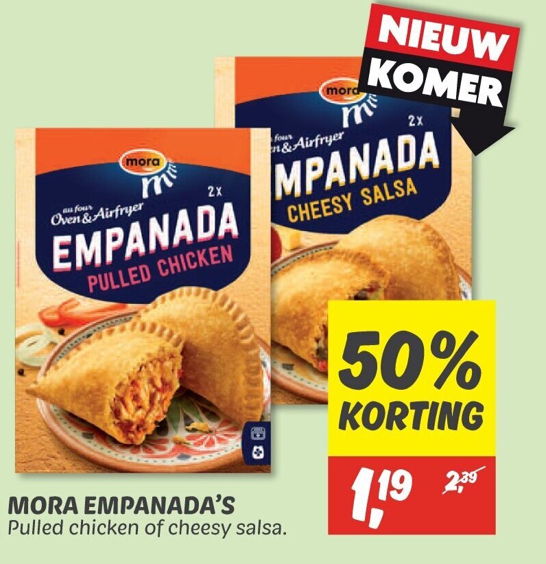 Mora empanada's aanbieding bij Dekamarkt