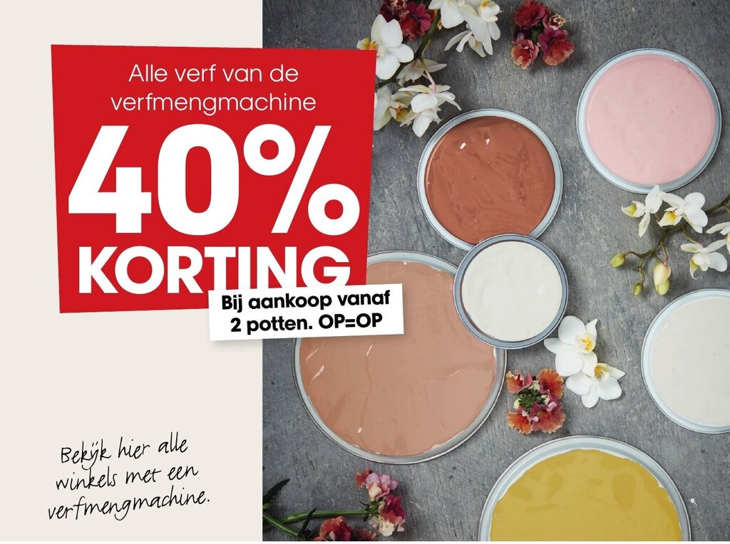 Alle verf van de verfmengmachine aanbieding bij Kwantum