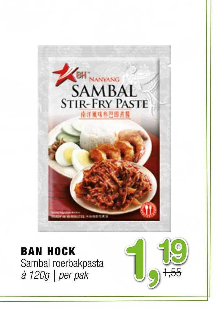 Ban hock sambal roerbakpasta aanbieding bij Amazing Oriëntal