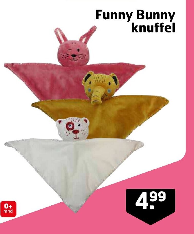 Funny Bunny knuffel aanbieding bij Trekpleister