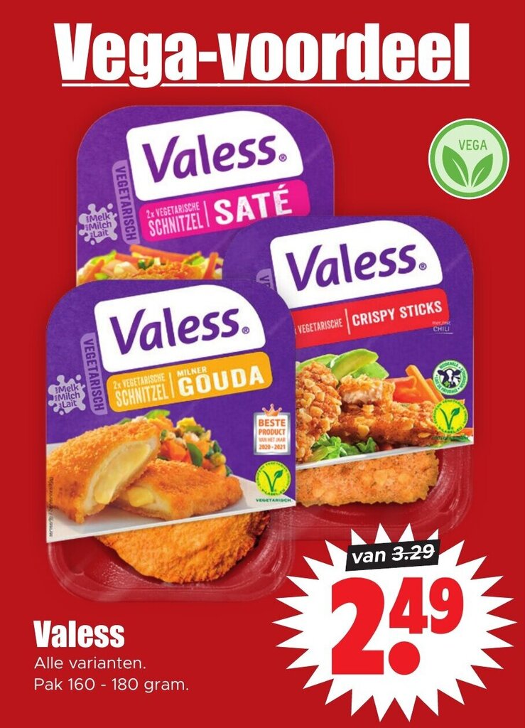 Valess 160-180g aanbieding bij Dirk
