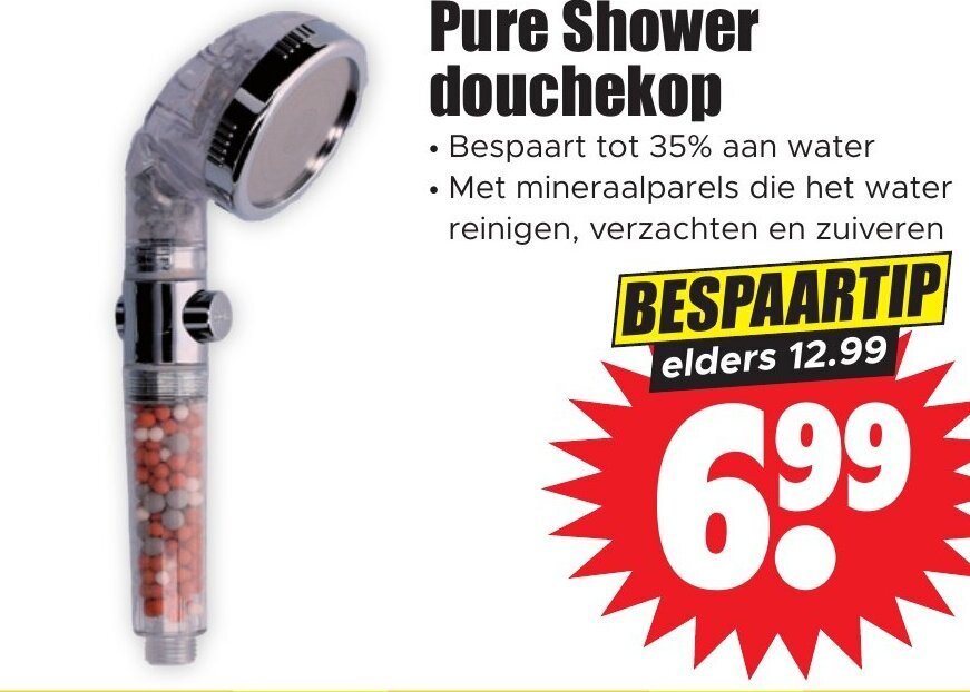 Pure shower douchekop aanbieding bij Dirk