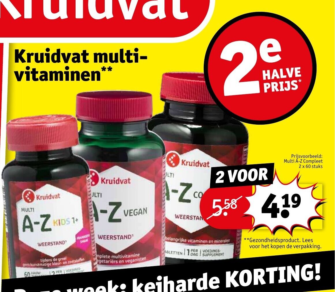 Multi A-Z compleet aanbieding bij Kruidvat