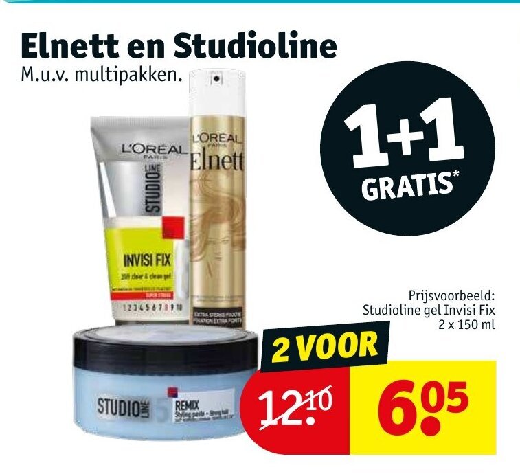 L'Oreal studioline gel invisi fix 2 x 150 ml 1+1 gratis aanbieding bij ...