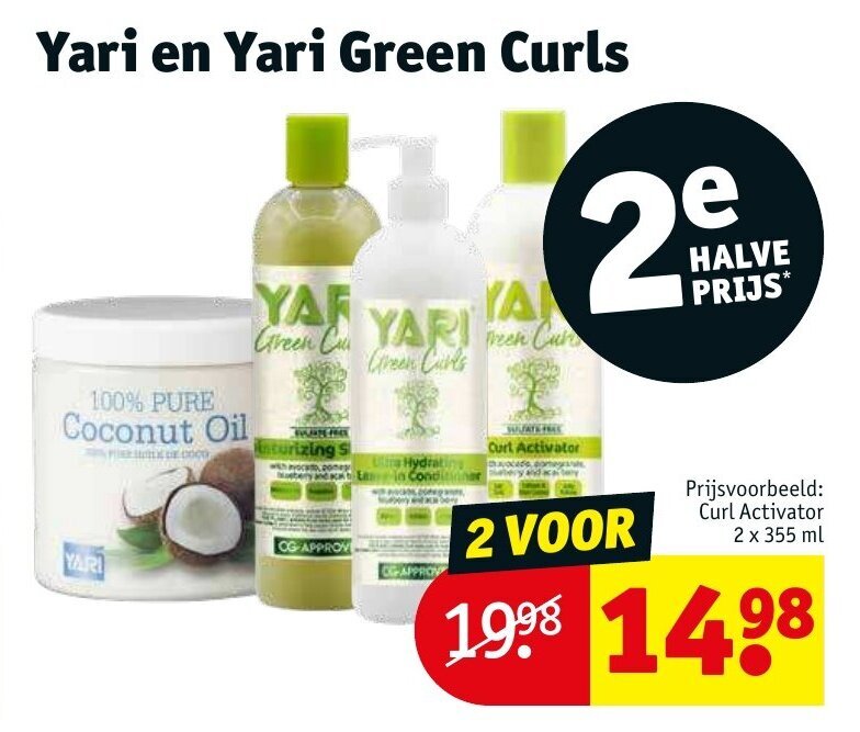 Yari curl activator 2 x 355 ml aanbieding bij Kruidvat