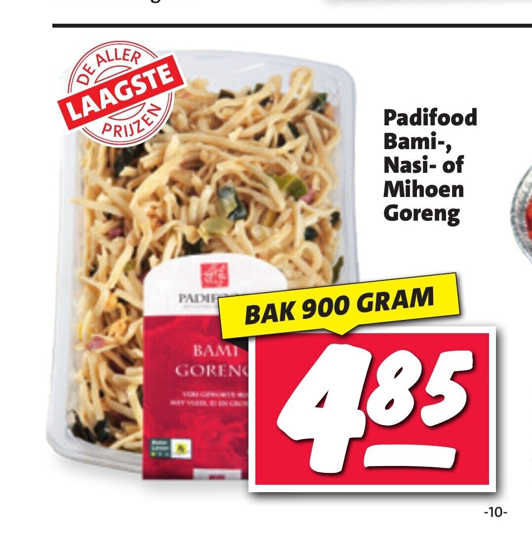 Padifood Bami-, Nasi- of Mihoen Goreng 900 gram aanbieding bij Nettorama