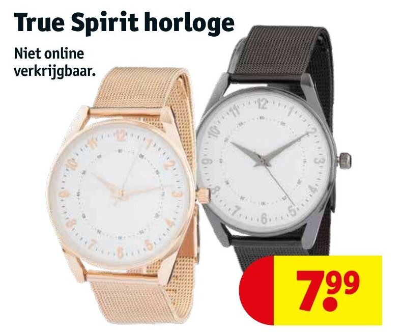 True spirit horloge aanbieding bij Kruidvat