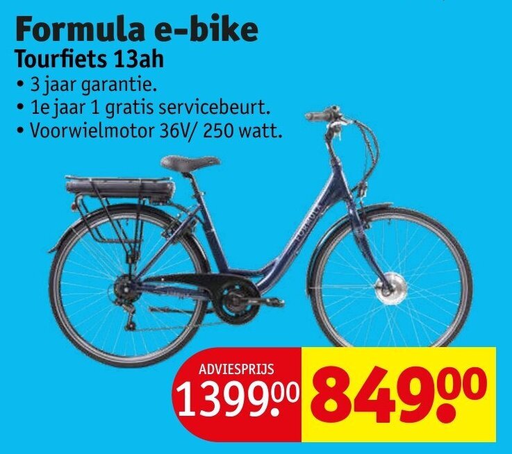 Formula e-bike tourfiets 13ah aanbieding bij Kruidvat