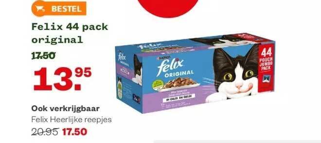 Purina felix 44 pack original aanbieding bij Welkoop