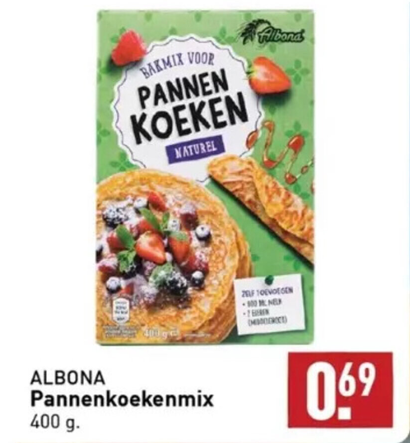 Albona pannenkoekenmix 400g aanbieding bij ALDI