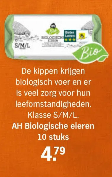 Ah biologische eieren 10 stuks aanbieding bij Albert Heijn