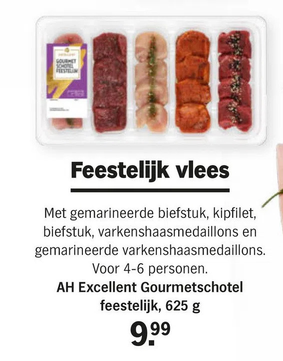 Ah excellent gourmetschotel feestelijk, 625 g aanbieding bij Albert Heijn