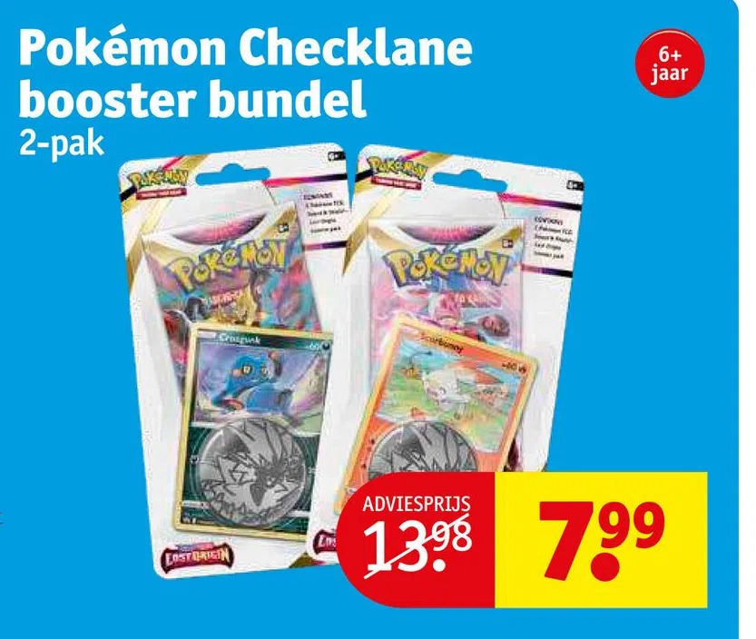 Pokémon checklane booster bundel aanbieding bij Kruidvat