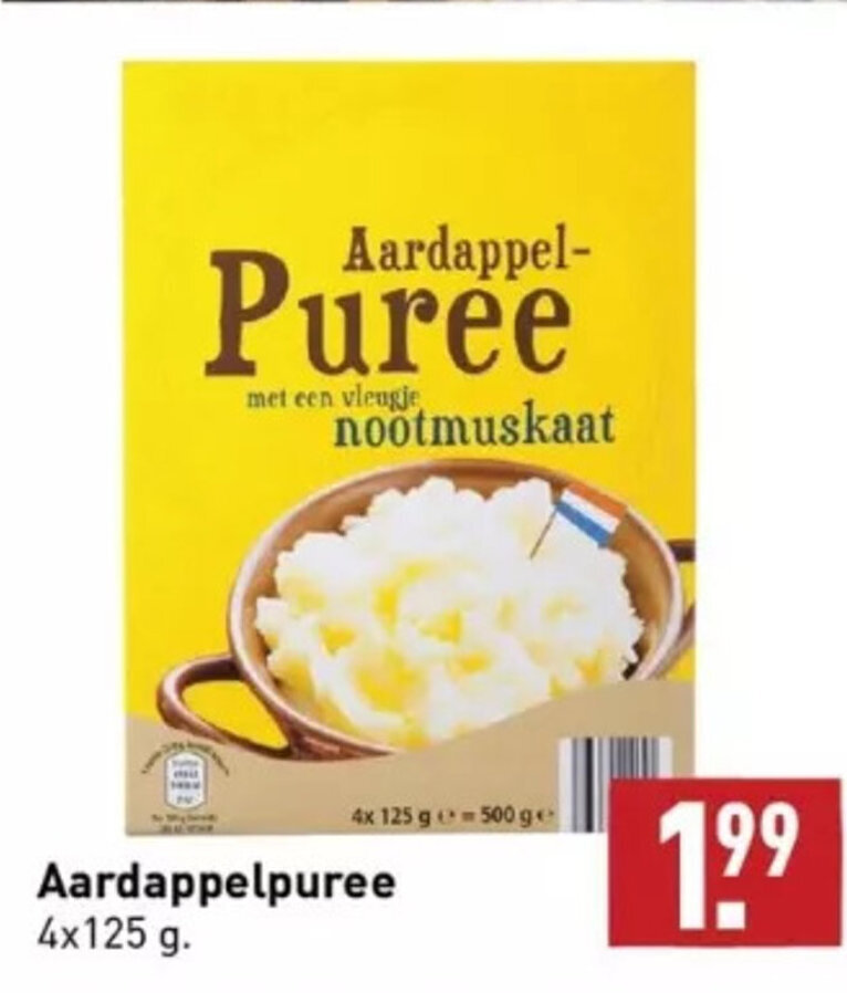 Aardappelpuree 4x125G aanbieding bij ALDI