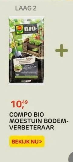 Compo bio moestuin bodem verbeteraar aanbieding bij Praxis