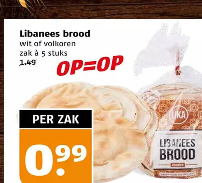 Libanees brood aanbieding bij Poiesz